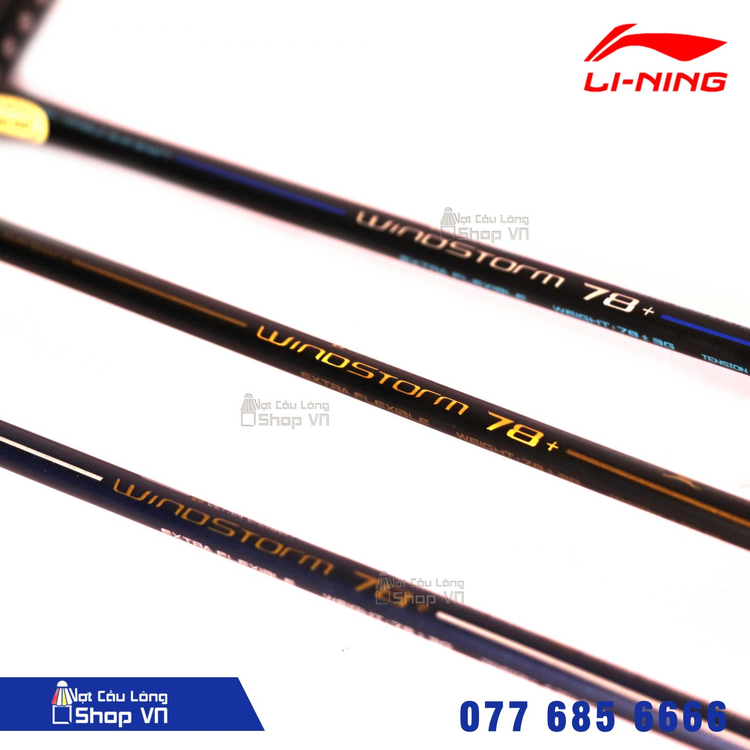 Vợt cầu lông Lining Windstorm 78 Plus Vàng - Nội địa Trung