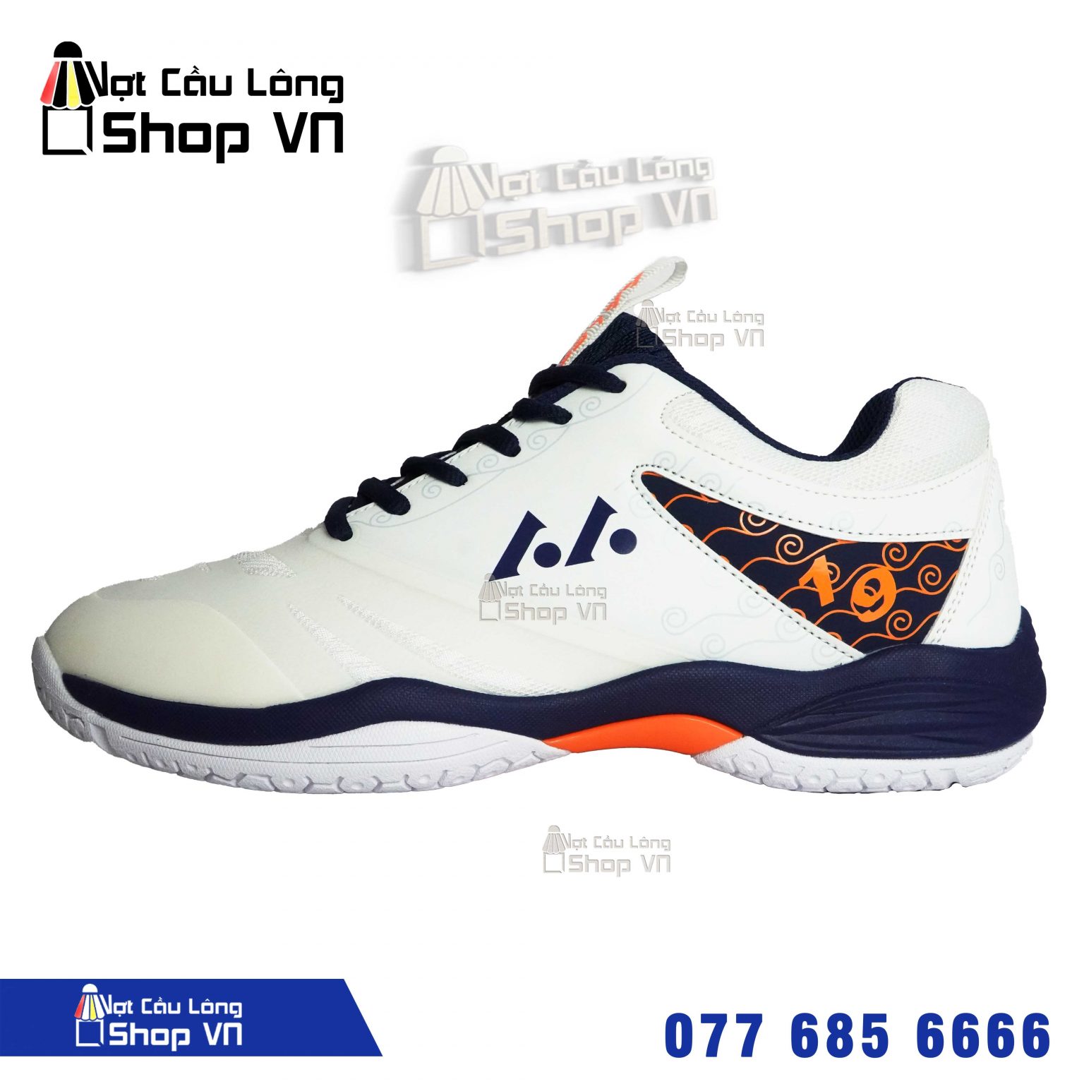 Giày cầu lông Lefus LFS-L019 Trắng đen - Vợt Cầu Lông Shop